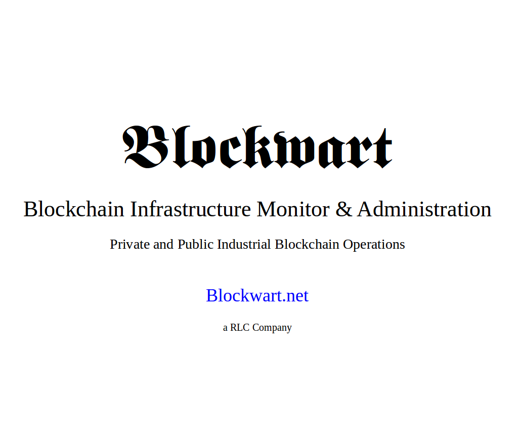 Blockwart Inc – Thomas J. Ackermann