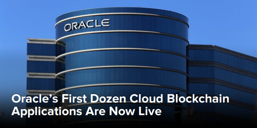 Oracle’s First Dozen Cloud “Blockchain” Applications Are Now Live ...
