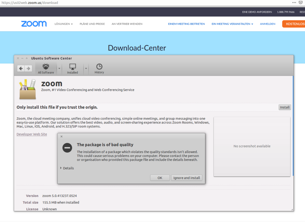 Zoom: “The installer package is of bad quality.” – Thomas J. Ackermann